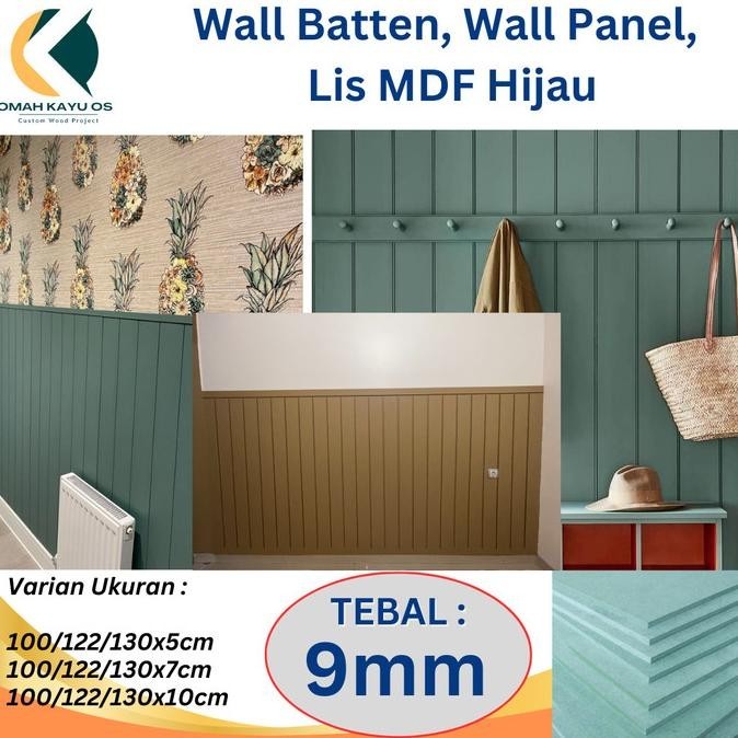 Jual Terlaris Wall Batten Mdf Hijau / Wall Panel MDF / Dekorasi Dinding ...