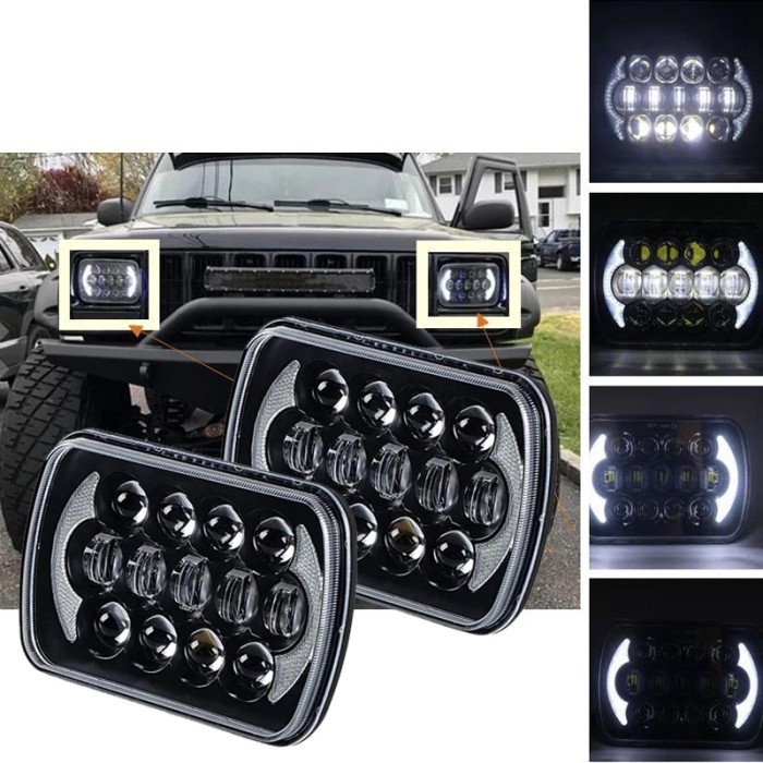 Jual [Ori] Led Daymaker Kotak Headlight 7X5 12V 85W Hi-Lo Drl Jeep ...
