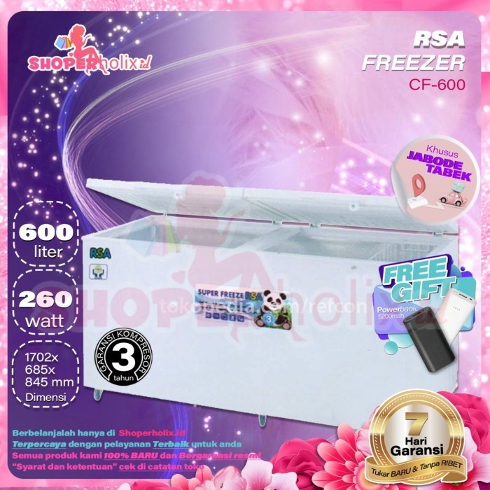 Jual [Baru] Chest Freezer Rsa Cf - 600 Freezer Box Daging Es Batu Gea Sansio Terbaru | Shopee ...
