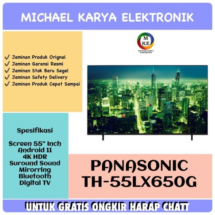 Jual [New] Tv Android 55 Inch Android 11 Panasonic Th-55Lx650G 4K Panasonic 55 Limited | Shopee ...