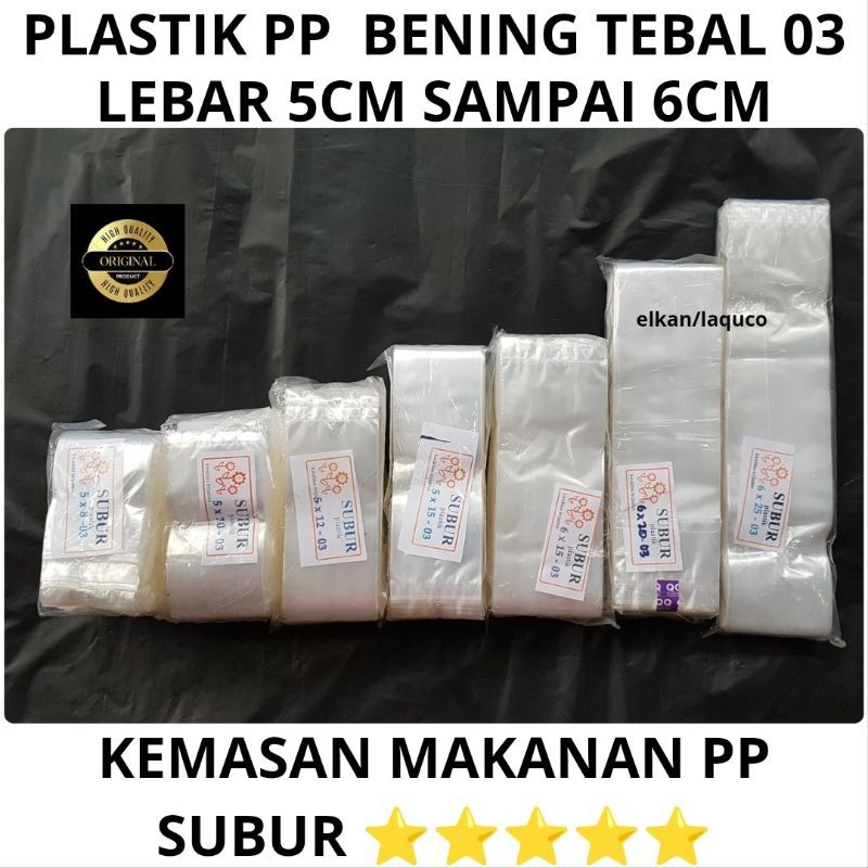Jual Plastik pp bening tebal 03 ukuran kecil 5x8 5x10 5x12 5x15 5x20 ...