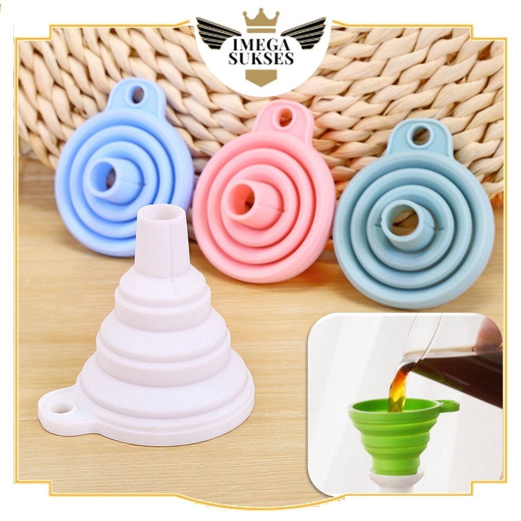 Jual PHG - Corong Minyak Silikon Air Lipat Portable Plastik Corong Mini ...