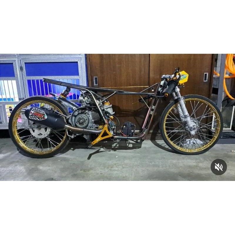 Jual frame kerangka sasis batangan rangka drag Mio slim 500m bobot 5kg ...