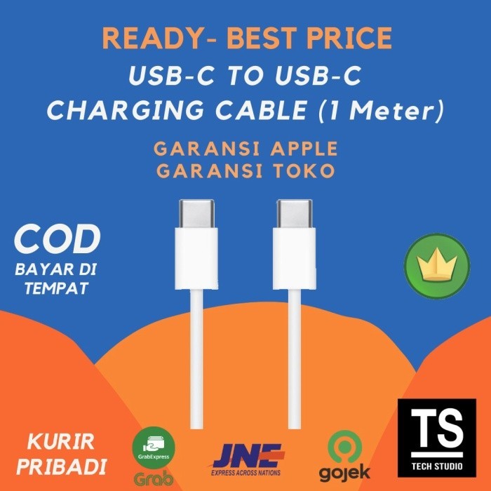 Jual USB C to USB C Cable 1 Meter Original Apple Kabel Data iPad ...