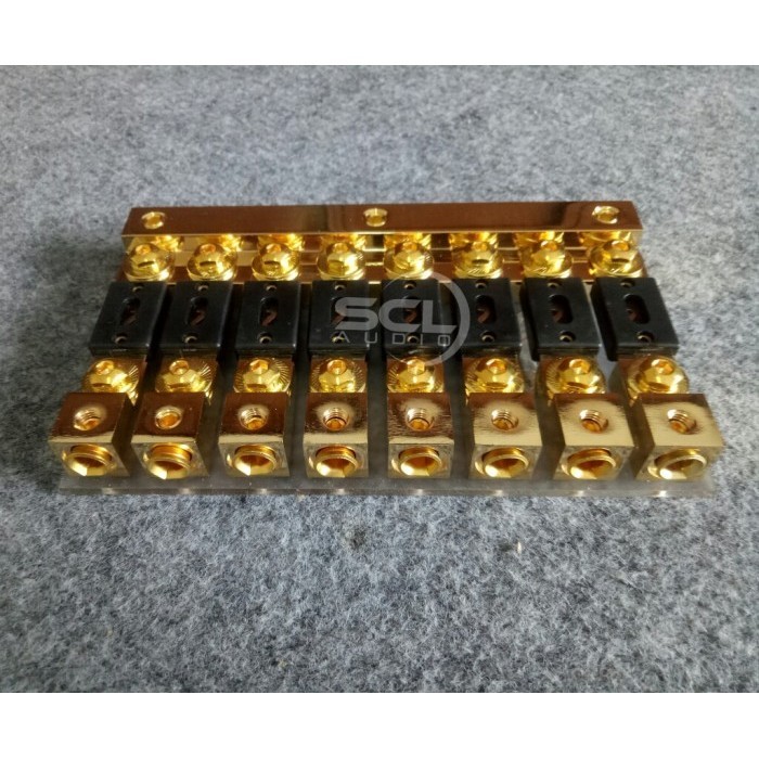 Jual [Baru] Distribution Block Custom Pure Copper Isi Fuse 100 Ampere 8 ...