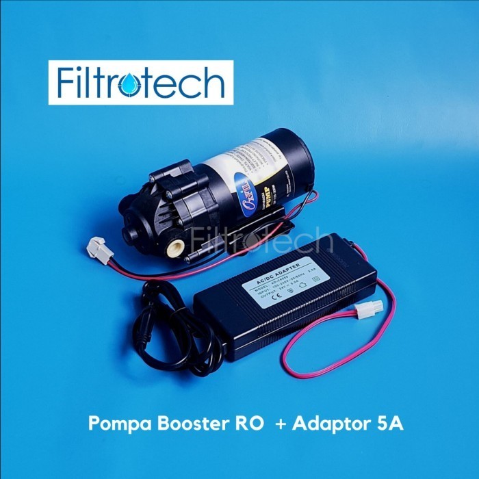 Jual Pompa RO 400 Gpd/500 Gpd Booster Pump RO 400gpd + Adaptor +Fitting ...