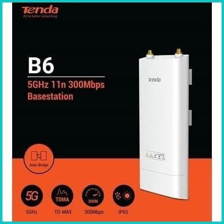 Jual Tenda B6 Wireless Access Point 5GHz 11n 300Mbps Basestation Tenda ...