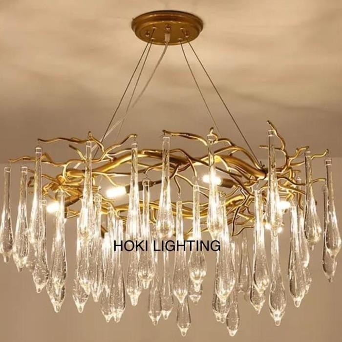 Jual LAMPU HIAS GANTUNG KRISTAL RANTING / AKAR MEJA MAKAN UKURAN 1 ...