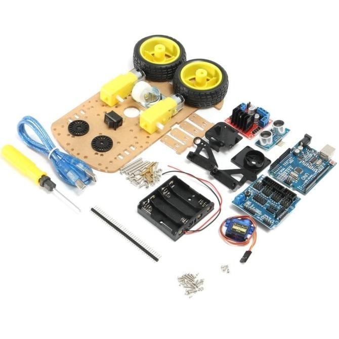 Jual DIY Robot Halang Rintang Arduino Obstacle Avoidance Smart Car 2WD ...