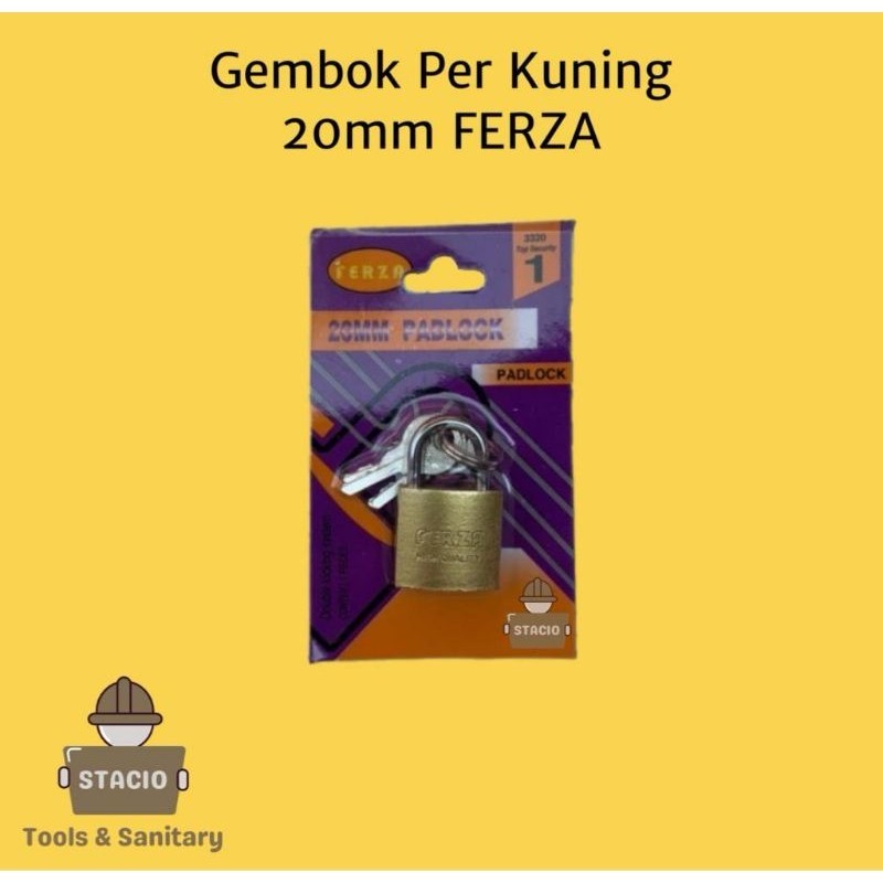 Jual Gembok Per Kuning FERZA 20mm Padlock Ferza Kuning 20mm | Shopee ...
