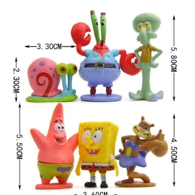 Jual Topper Cake Kue Ulang Tahun Figure Spongebob Patrick Squidward isi ...
