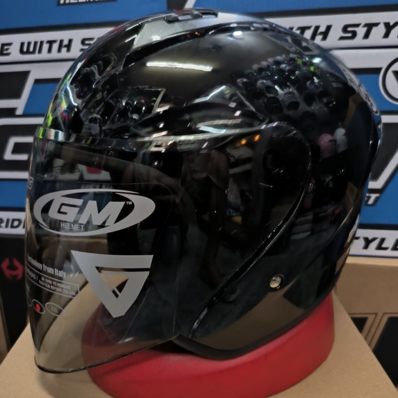 Jual helm GM G1 black gloss original | Shopee Indonesia