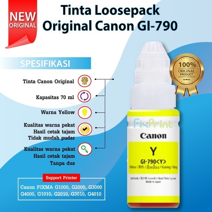 Jual Tinta Canon Gi 790 Gi-790 Gi790 Refill Printer G1000 G2000 G3000 ...