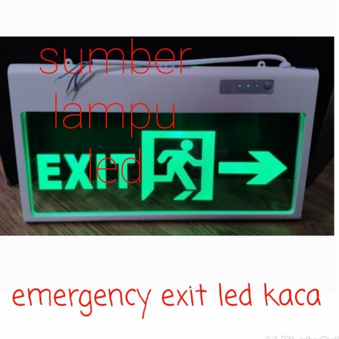 Jual emergency exit lamp led 3w 3watt sign darurat orang lari 3 w ...