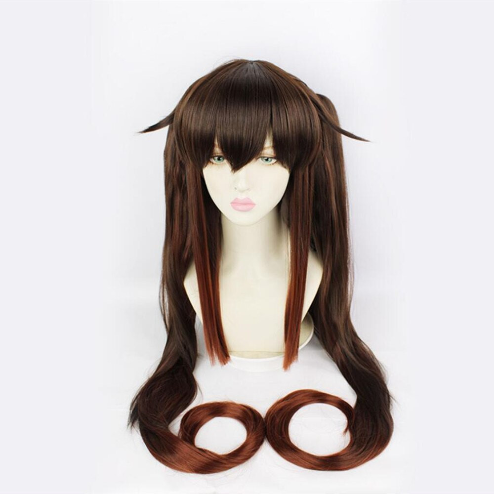 Jual Hutao Cosplay Wig Hitam Coklat Genshin Impact Hutao Anime Game Hu ...