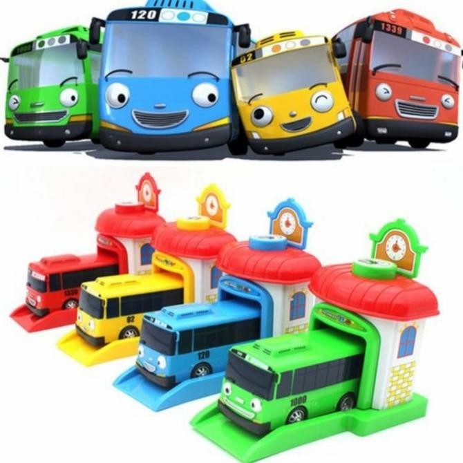 Jual Tayo Set Garasi Pull & Go. Mainan Tayo The Little Bus Set 4 Garasi / M | Shopee Indonesia