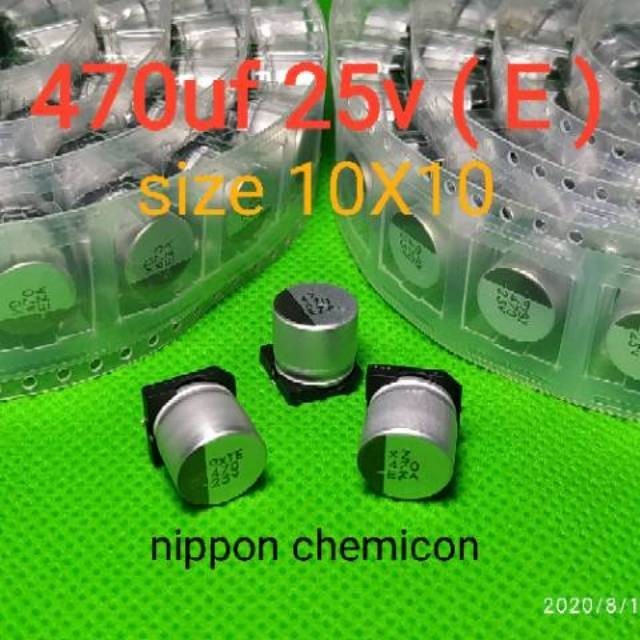 Jual Solid kapasitor capasitor elko elco SMD 470uf 25v 470 uf 25volt (E ...