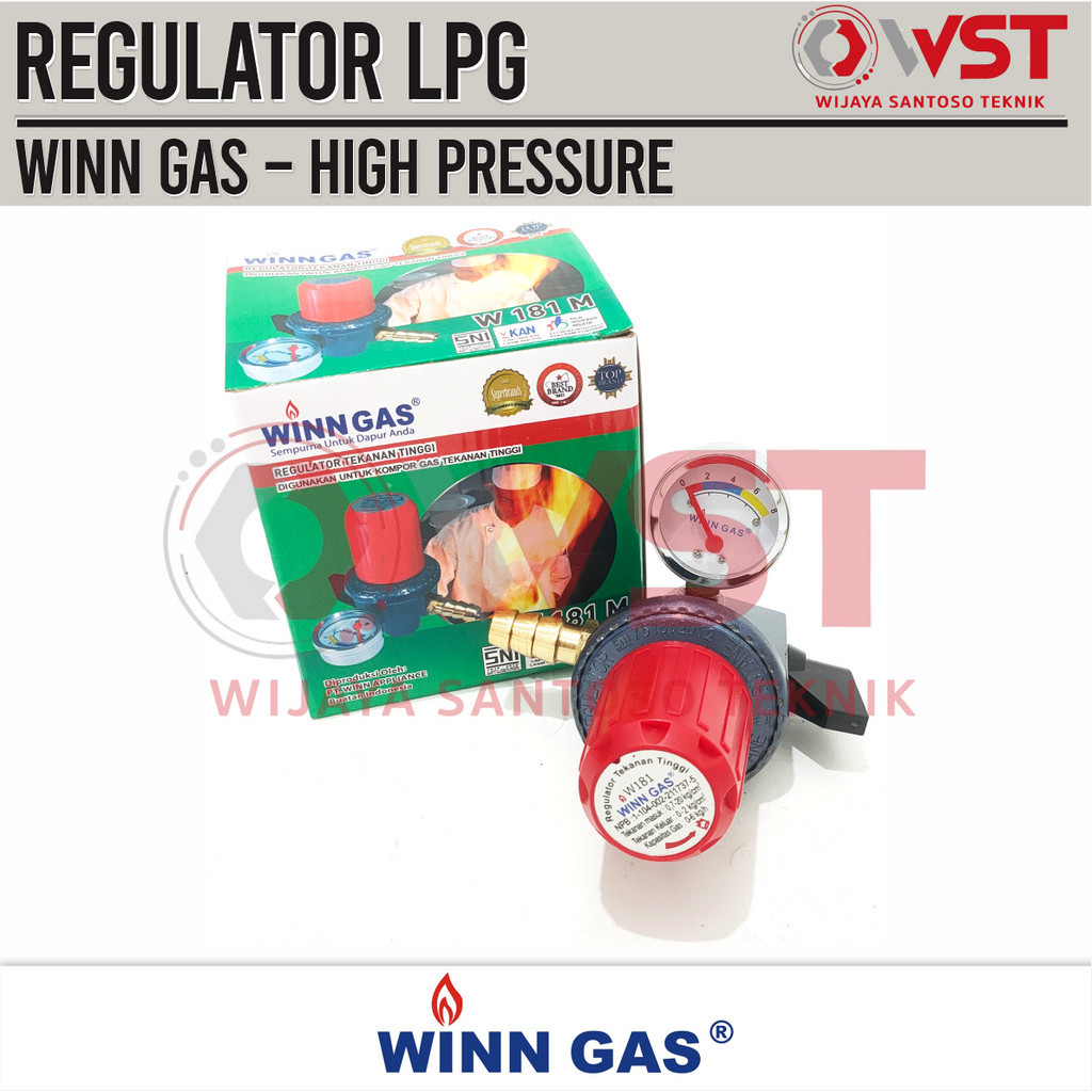 Jual Winn Gas Regulator LPG High Pressure / Regulator Las Propane W181M ...