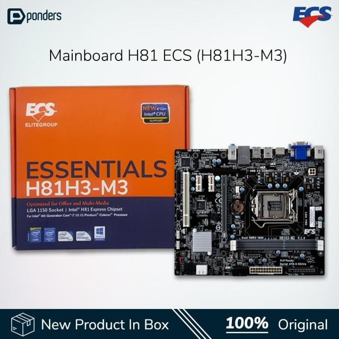 Jual TERMURAH - New Mainboard Intel ECS H81 LGA 1150 DDR3 HDMi ...