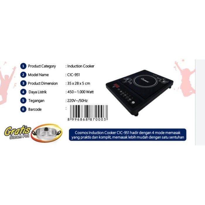 Jual Kompor Induksi/Listrik Cosmos Cic 951 | Shopee Indonesia
