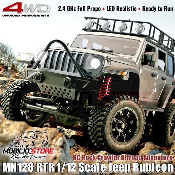 Jual Mn128 Rtr 1/12 Scale Jeep Rubicon Rc Rock Crawler Offroad ...