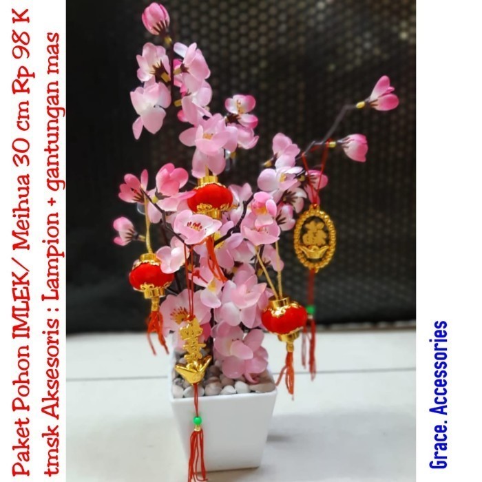Jual HARGA PROMO IMLEK / POHON IMLEK MEIHOA ANGPAO SAKURA 30 CM PAKET ...
