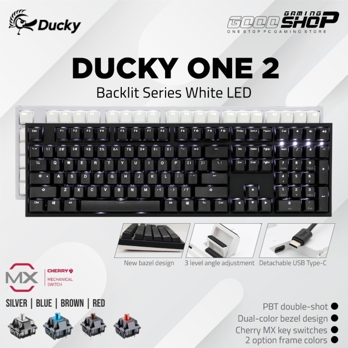 Jual DUCKY ONE 2 Backlit Series White LED Fullsize - Gaming Keyboard | Shopee Indonesia
