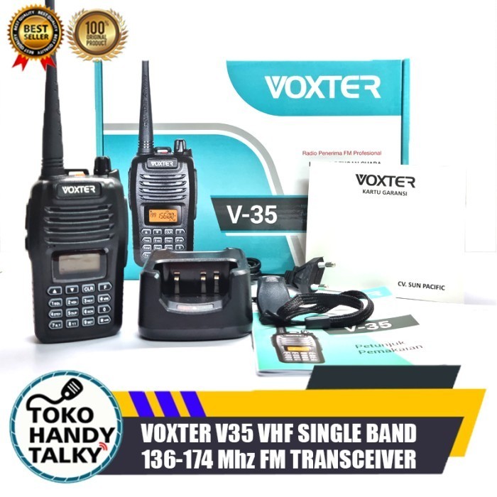 Jual VOXTER V35 V 35 VHF SINGLE BAND 136-174MHZ HT VOXTER V-35 VHF ...