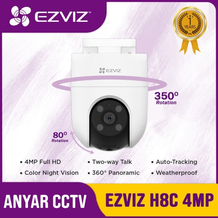 Jual EZVIZ H8C 4MP Outdoor Pan & Tilt Wifi IP Camera Auto Tracking ...