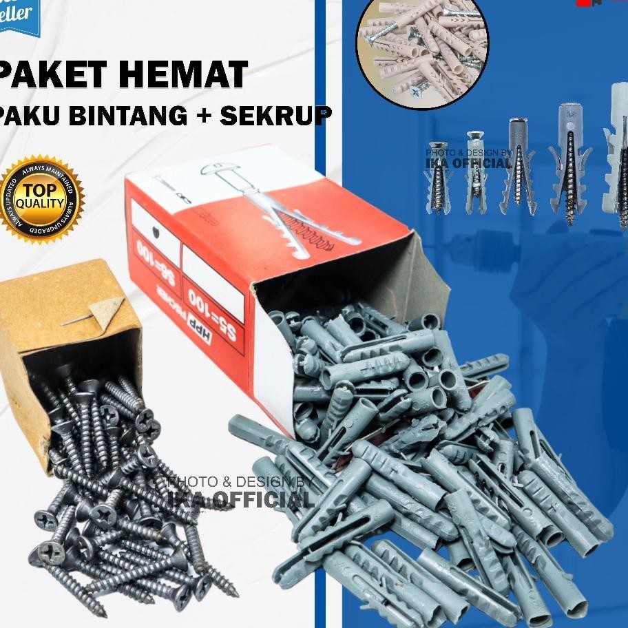 Jual Dinabolt S5 | S6 | S8 | S10 | S12 Dan Skrup Set / Skrup/Paku/Baut S8 + Skrup Warna Abu-Abu ...