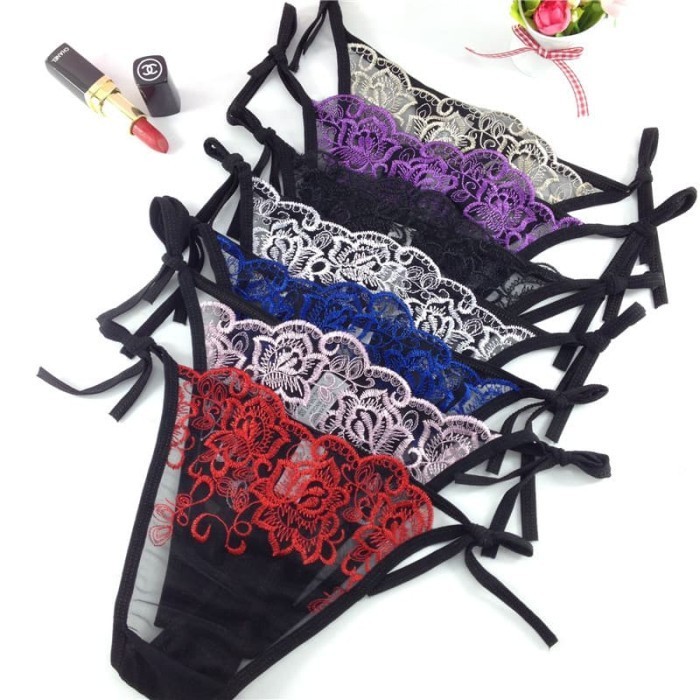 Jual GSTRING CELANA DALAM SEXY TRANSPARAN BROKAT LACE POLA BORDIR C152 ...