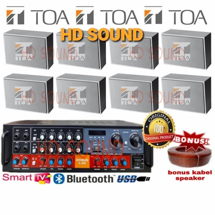 Jual PAKET SOUND SYSTEM TOA INDOOR UNTUK CAFE / RESTO/KLINIK( 8 SPEAKER ...