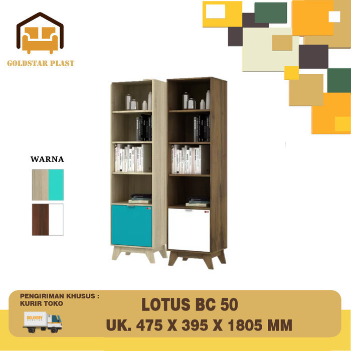 Jual Rak Buku Minimalis Modern/ Rak File/Lemari Pajangan/Lotus Bc 50 ...