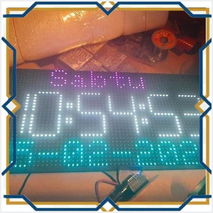 Jual [ASY] PCB ARDUINO ESP8266 ESP 8266 WIRELESS JAM CLOCK NTP P5 HUB75 RGB | Shopee Indonesia