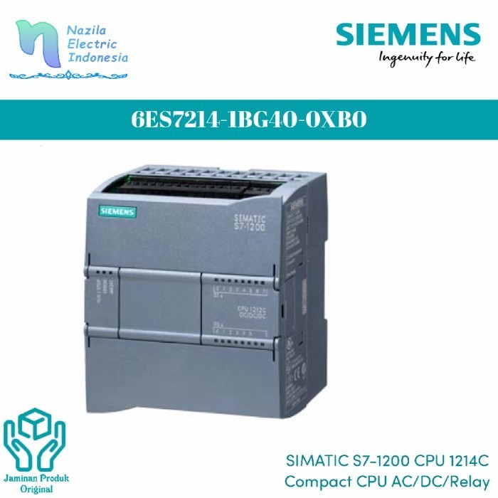 Jual Siemens Simatic 6ES7 214 / 6ES7214-1BG40-0XB0 CPU S7-1200 1214C ...