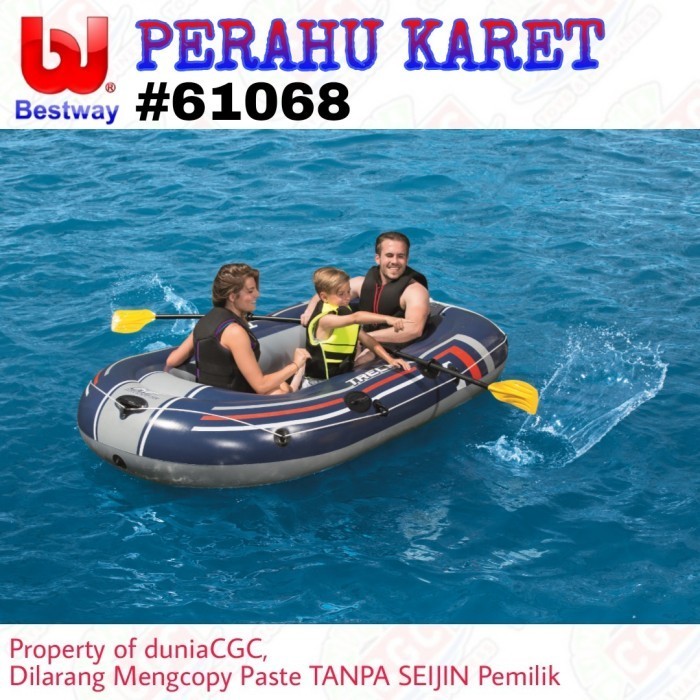 Jual Bestway 61068 Hydro Force Raft Treck X2 Set Perahu Karet 3 Orang ...