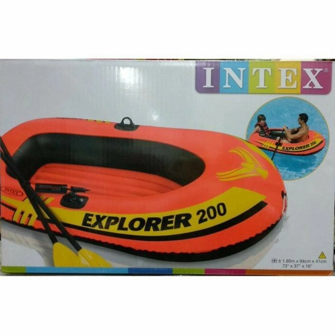 Jual Perahu Karet Explorer 200 Intex Set Dayung 58331 | Shopee Indonesia