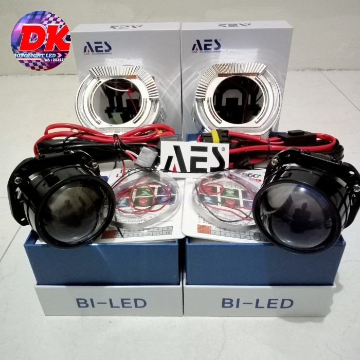 Jual Paket lampu Headlamp Biled AES turbo SE flat mobil 2,5 inchi BMW ...