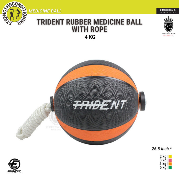 Jual Trident Medicine Ball with Rope - 4kg | Shopee Indonesia