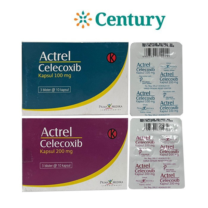 Jual ACTREL 100 MG DAN 2OO MG / CELECOXIB 100 MG / CELECOXIB 200 MG / NYERI AKUT / OSTEOATHRITIS ...