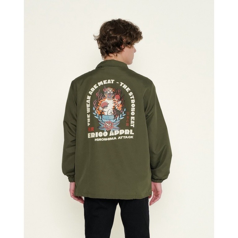 Jual Erigo Coach Jacket Yoku Taberu Olive Unisex | Shopee Indonesia