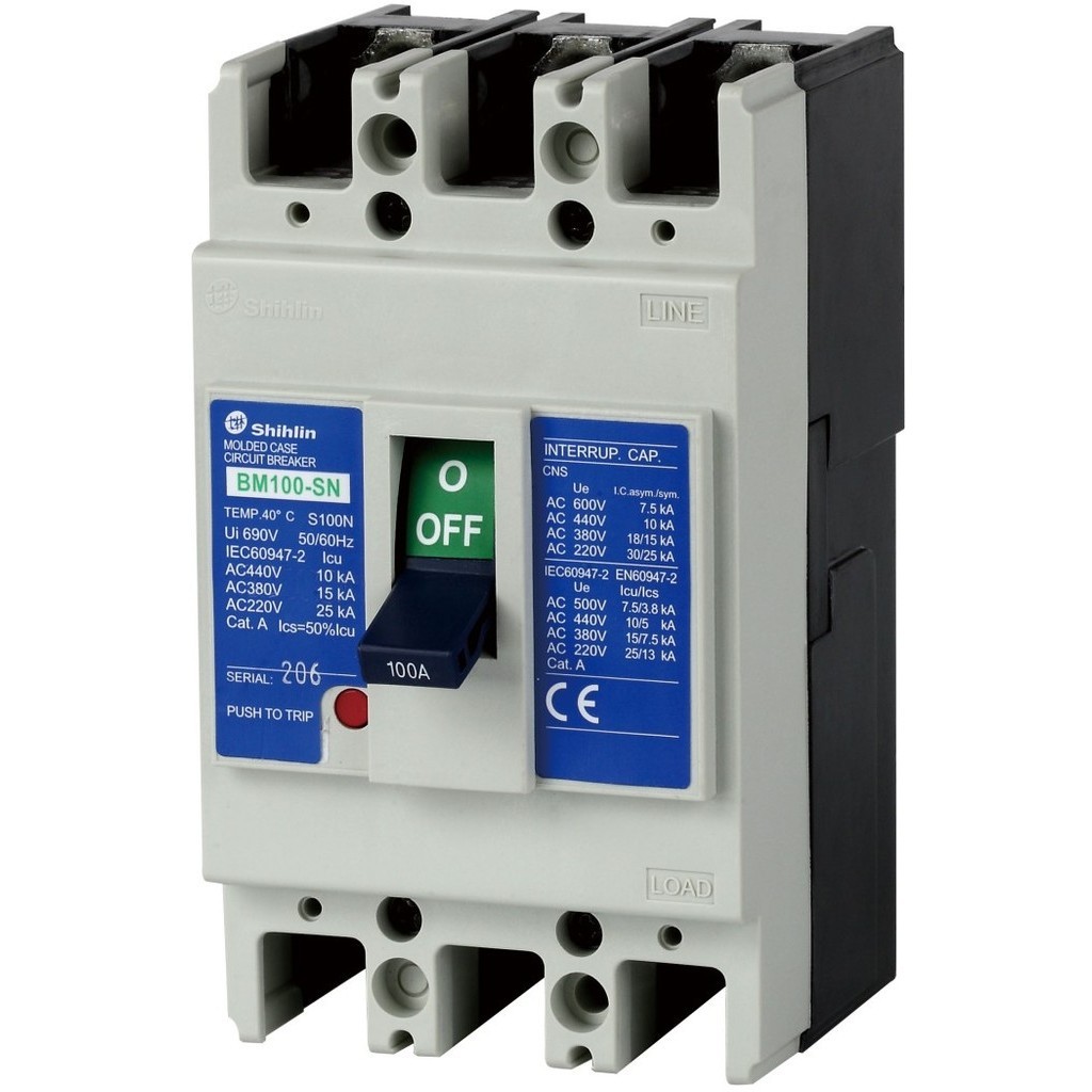 Jual MCCB SHIHLIN BM100-SN (380V 15KA, 220V 25KA) 3P 60A ~ 100A | Shopee Indonesia