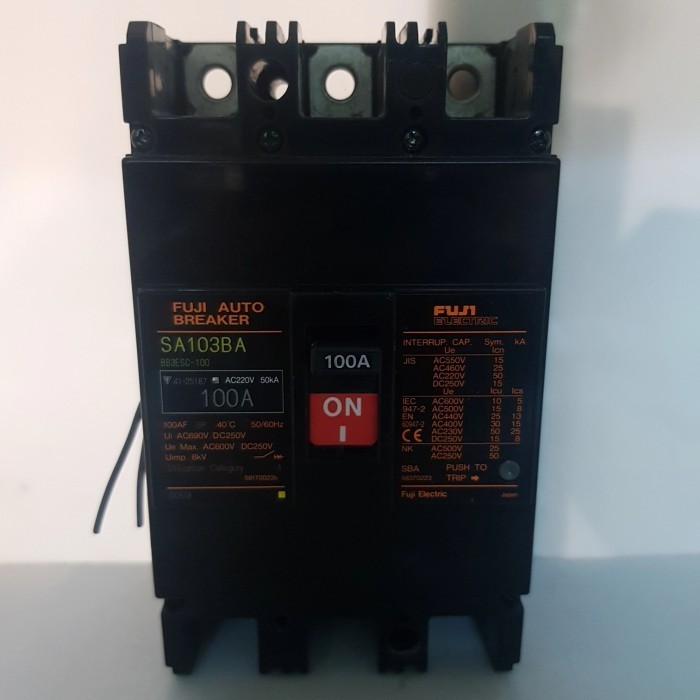 Jual MCCB 3P 100A 50KA (INC: SHUNT TRIP & AUX) SA103BA FUJI ELECTRIC ...