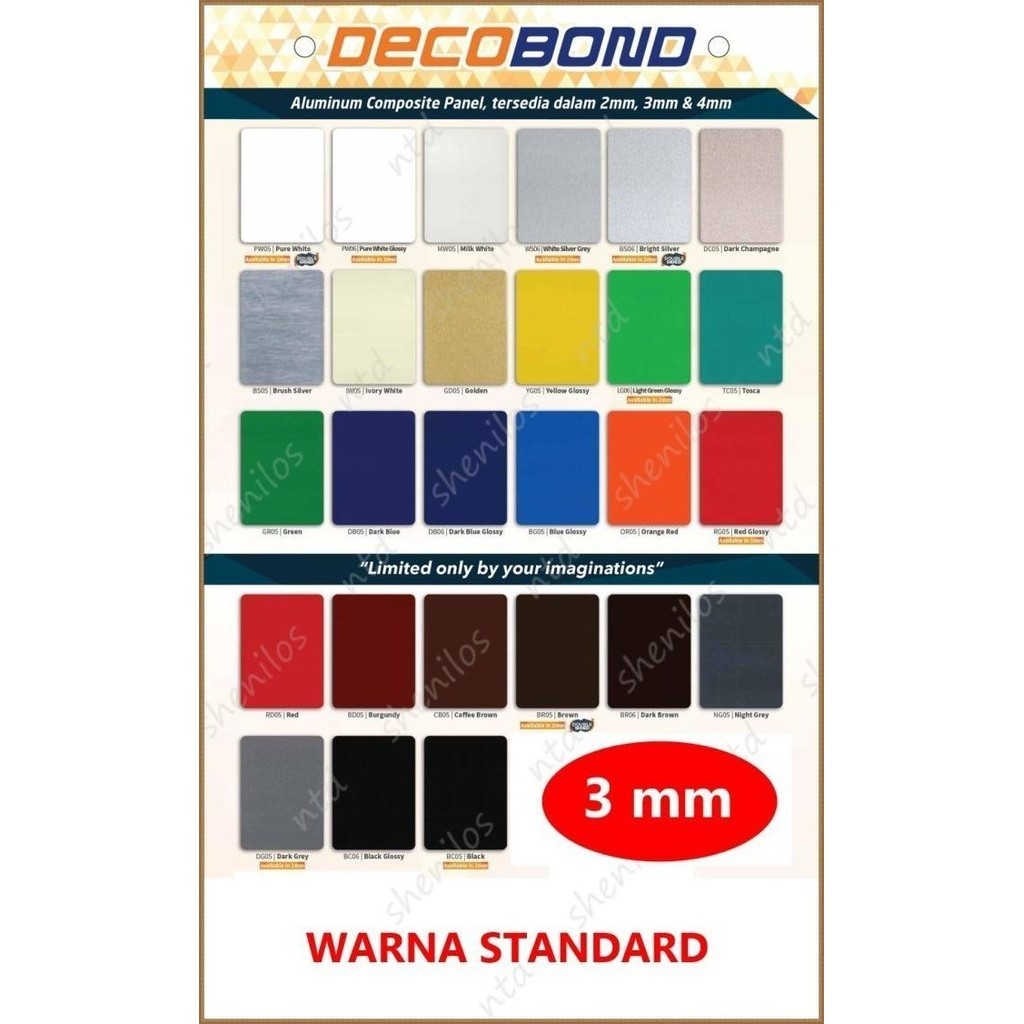 Jual Aluminium Komposit Panel Decobond Acp Tebal 2Mm 3Mm 4Mm | Shopee ...