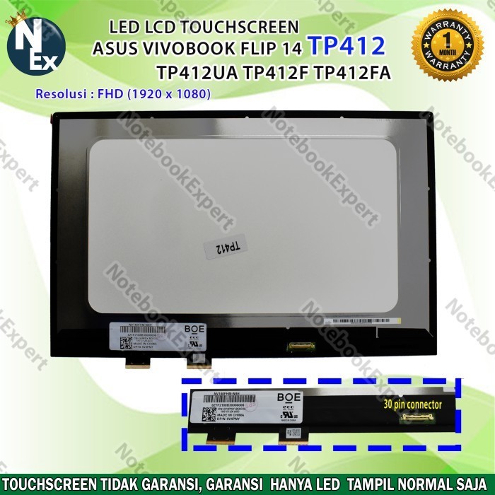 Jual LED LCD TOUCHSCREEN ASUS VIVOBOOK FLIP 14 TP412 TP412UA TP412F ...