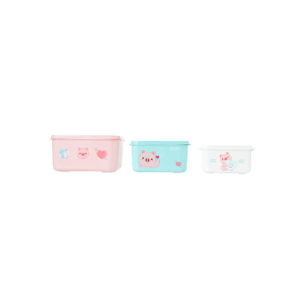 Jual MINISO GIGI Pig Series Food Storage Containers (3 pcs) | Shopee ...