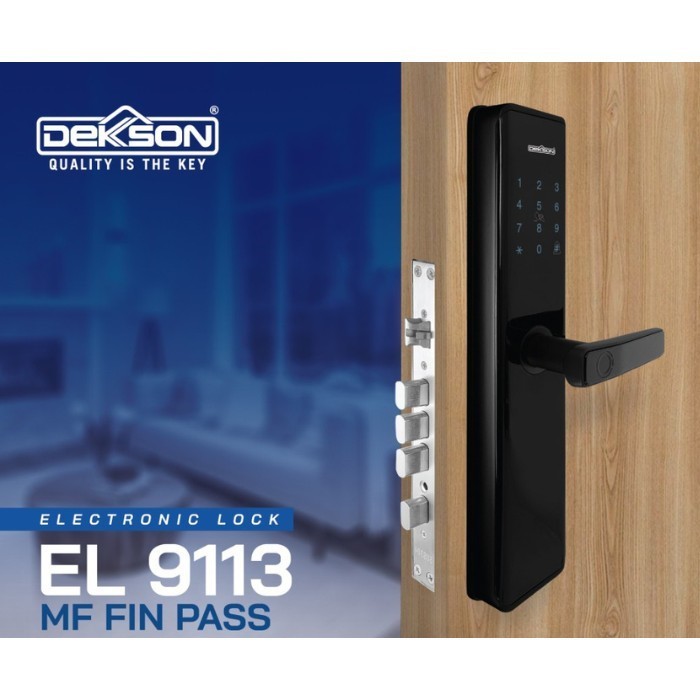 Jual New!! SMART DIGITAL LOCK DEKKSON EL 9113 MF FIN PASS BLACK GAGANG ...
