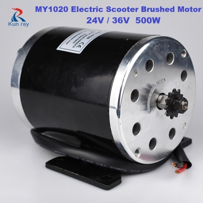 Jual DC Motor MY1020 Electric Scooter Brushed Motor 24V / 36V 500 Watt ...