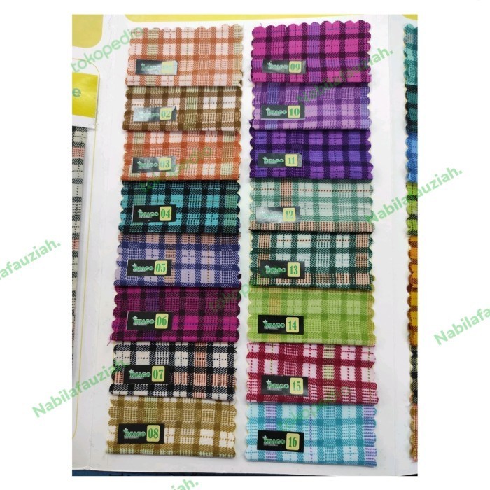 Jual Kain Kotak Imago Hight Twist (1 Roll Isi 50 Yards) / Kain Seragam ...