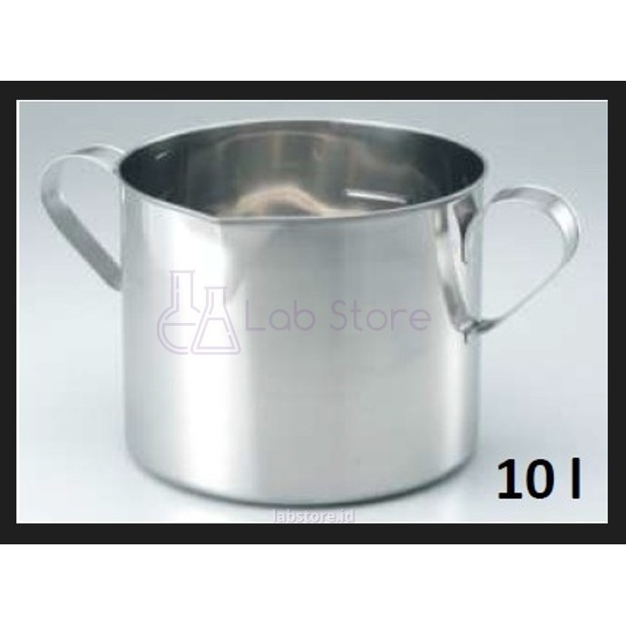 Jual Beaker Handle Gelas Ukur Stainless Steel Kap 10000 Ml 10 Liter As ...